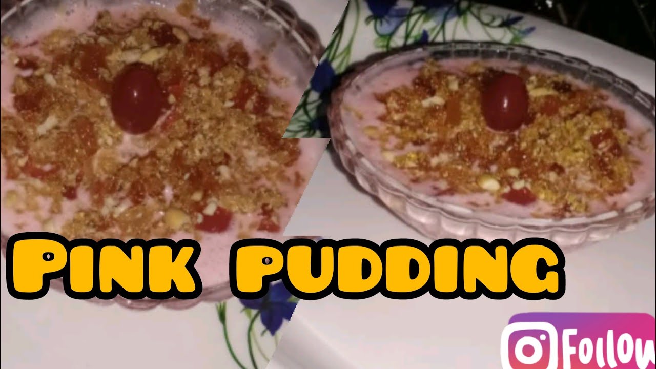 Easy Pink Pudding Recipe || Tasty pink pudding - YouTube