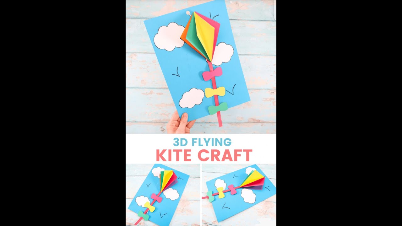 Very easy 3D Flying Kite Craft to made it - YouTube