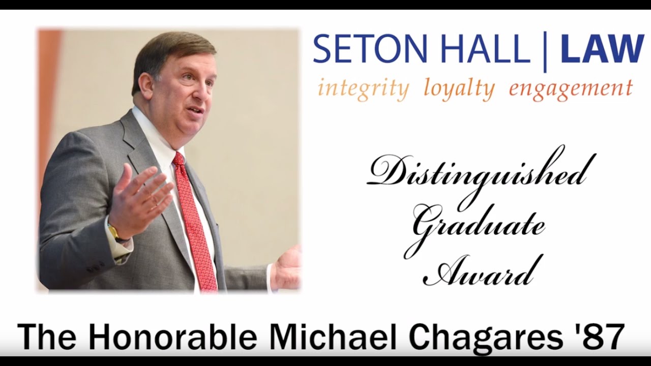 Seton Hall Law awarded The Honorable Michael Chagares - YouTube