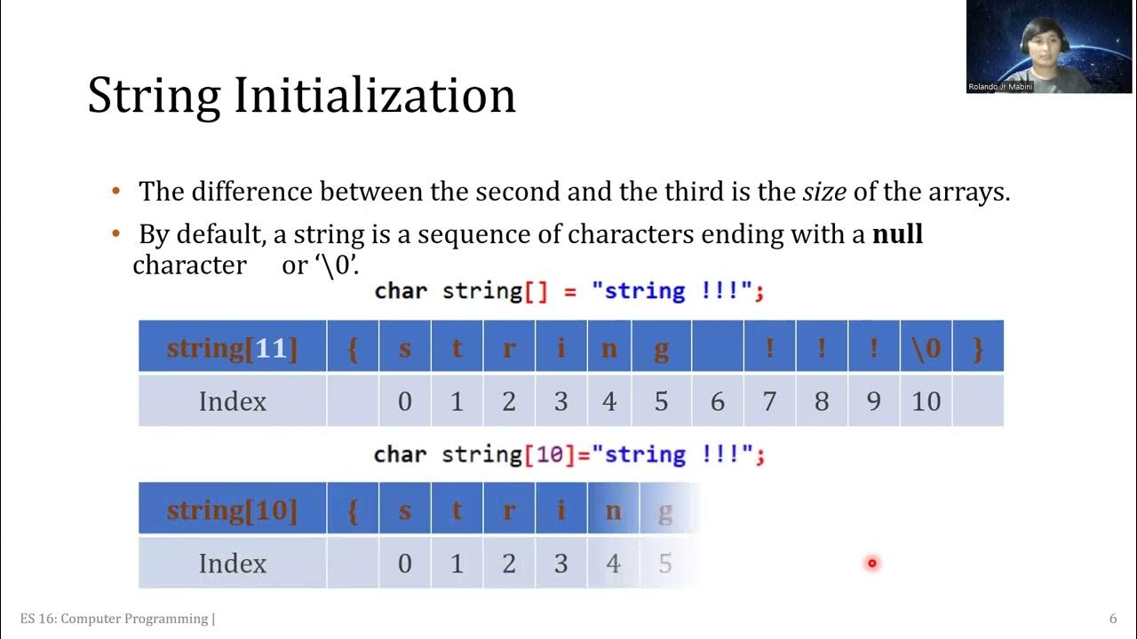 Character Arrays - YouTube