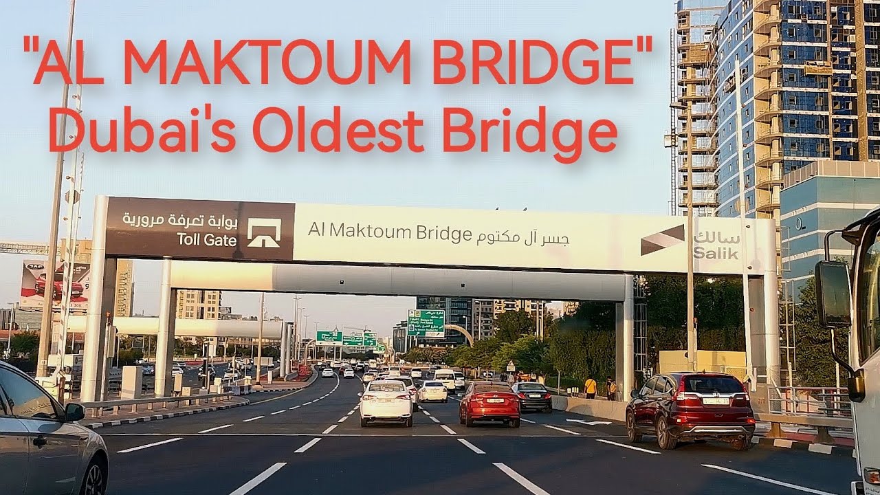 Drive in Dubai | Crossing the oldest Al Maktoum Bridge | Al Maktoum ...