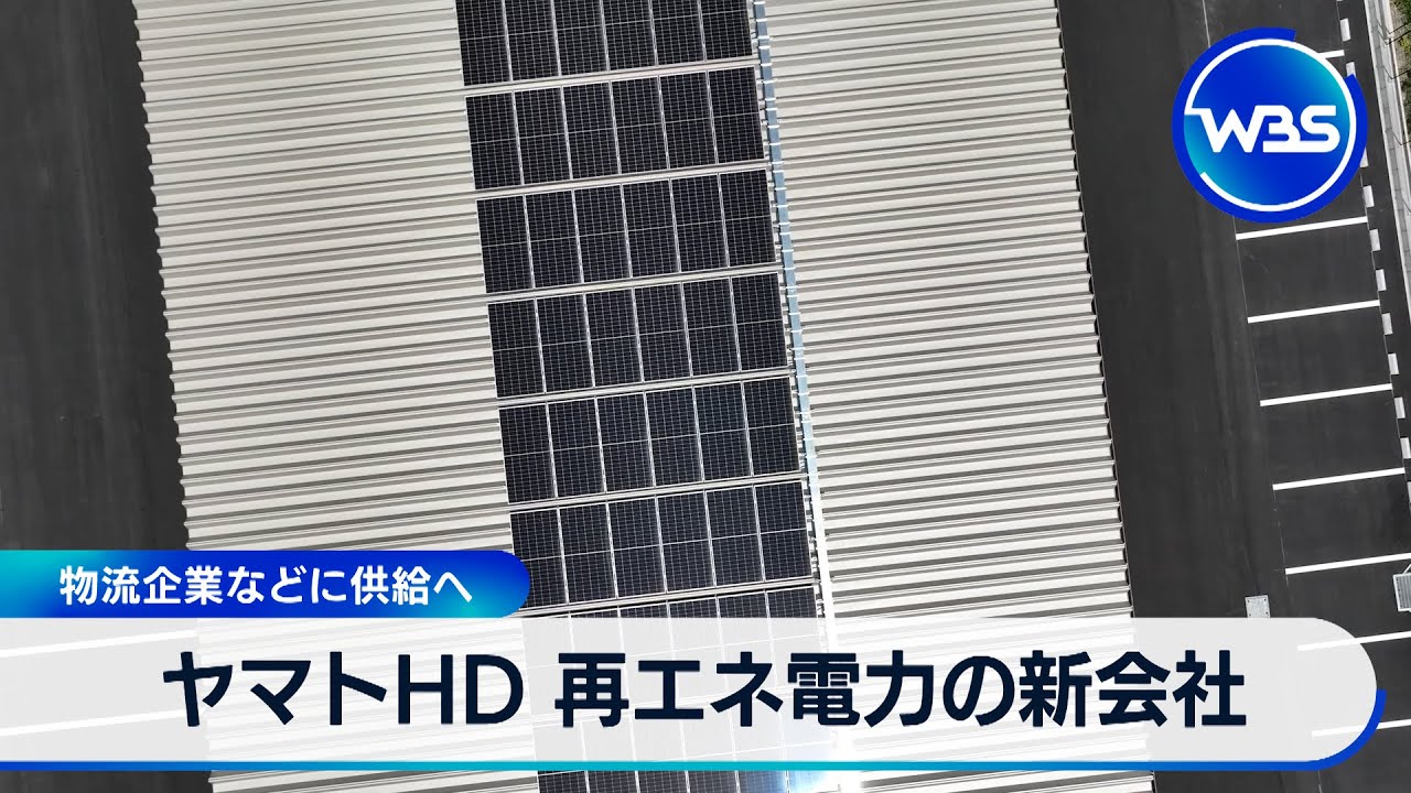 ヤマトHD 再エネ電力の新会社 EV使用の物流企業などに供給へ【WBS】 - YouTube