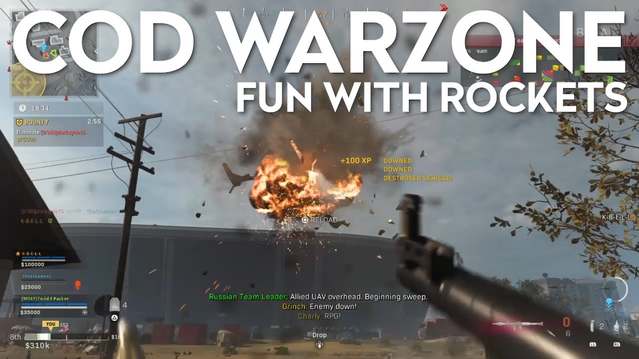 COD Warzone -- Fun With Rockets - YouTube