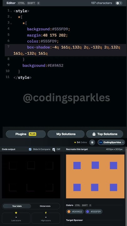 CSS Battle Daily Targets Solution: August 27, 2024 #html #css #coding #shortsfeed - YouTube