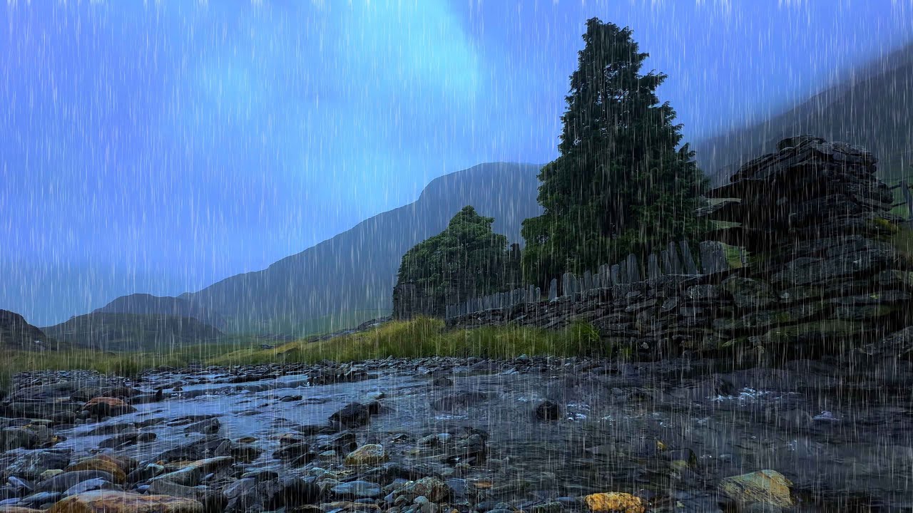 Mountain Stream & Rain Sounds For Focus & Relaxation - YouTube