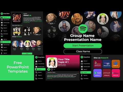 Spotify PowerPoint Template for FREE  | 2024 Design ⭐⭐