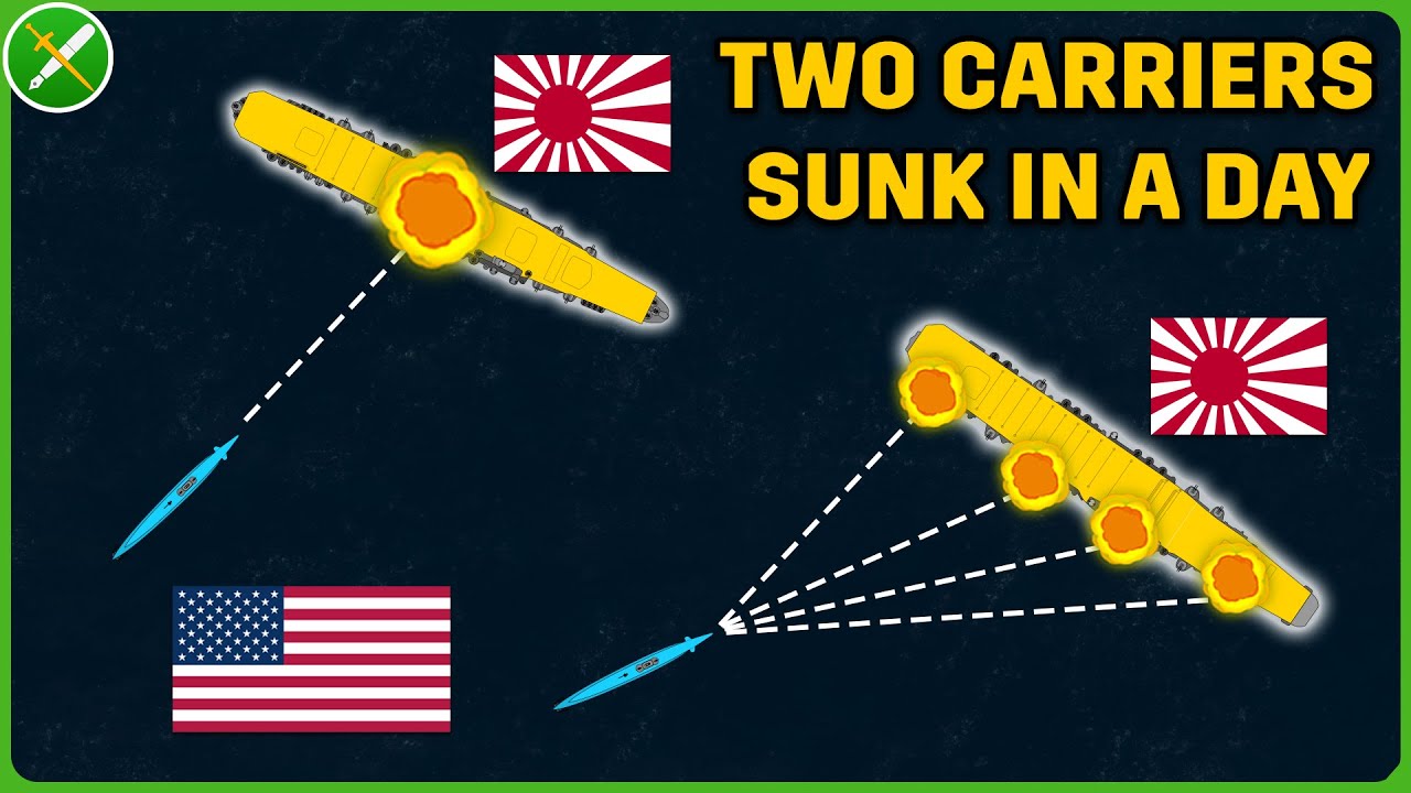 US Subs sink 2 Carriers in 1 Day - Sinking of Shokaku and Taiho - YouTube