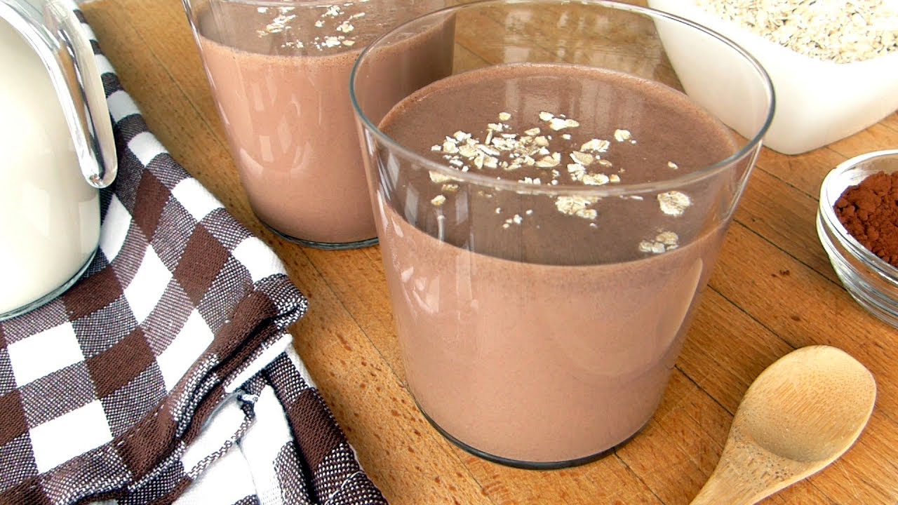 BATIDO DE AVENA Y CACAO. SIN AZUCAR - YouTube