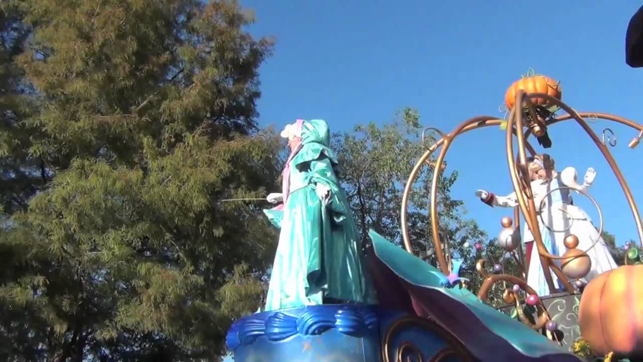 Cinderella Parade with Fairy Godmother Magic - YouTube