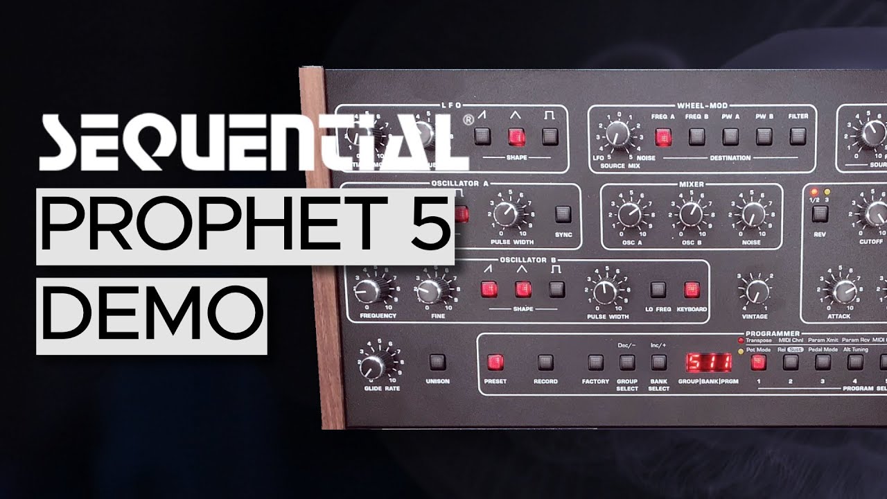 Sequential Prophet 5 Sound Demo (no talking) with Patches for Ambient ...