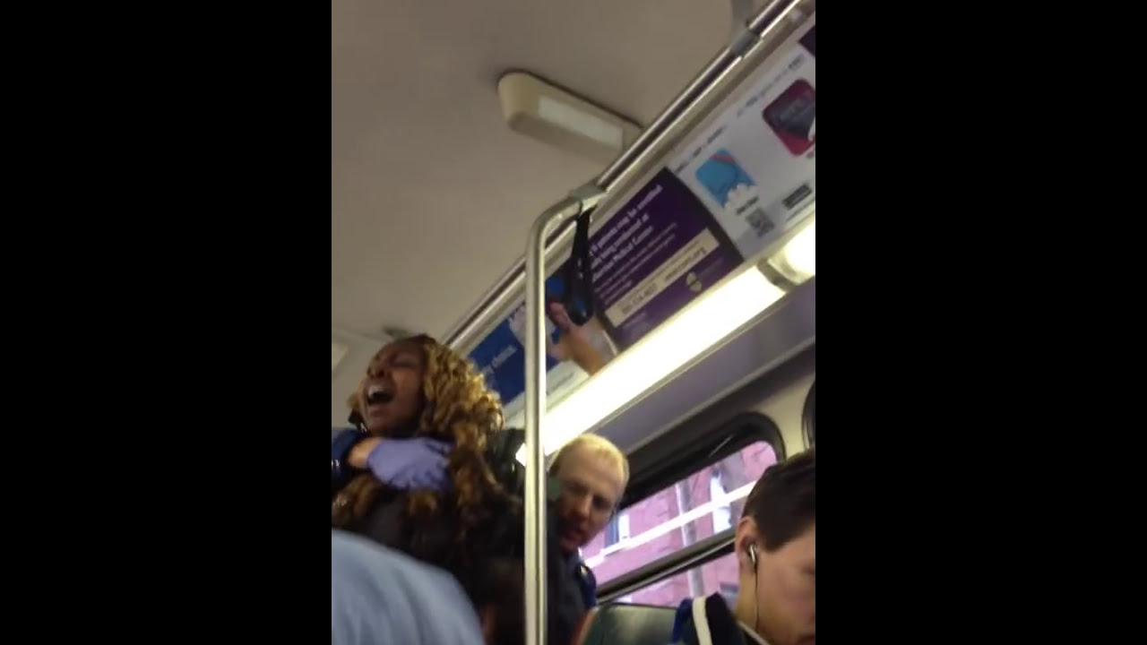 Crazy mental ward patient escapes and jumps on our bus. - YouTube