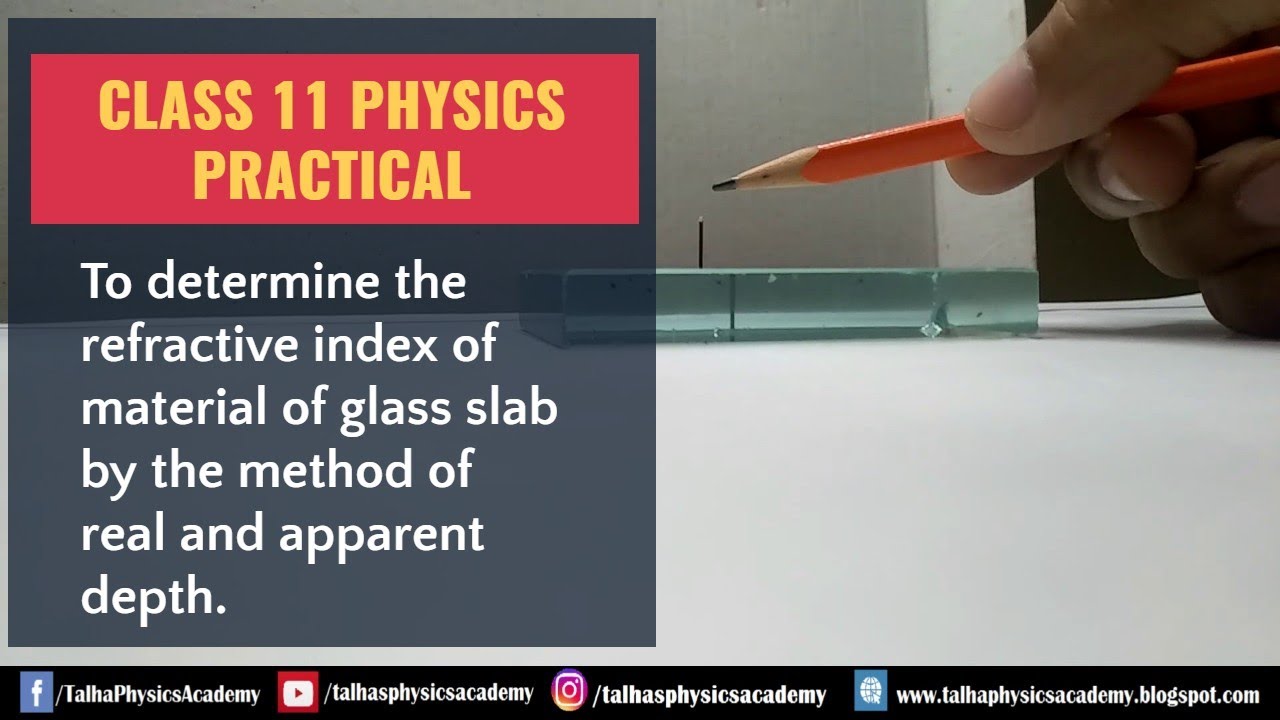 XI Physics Practical - Glass Slab - Talha's Physics Academy - YouTube