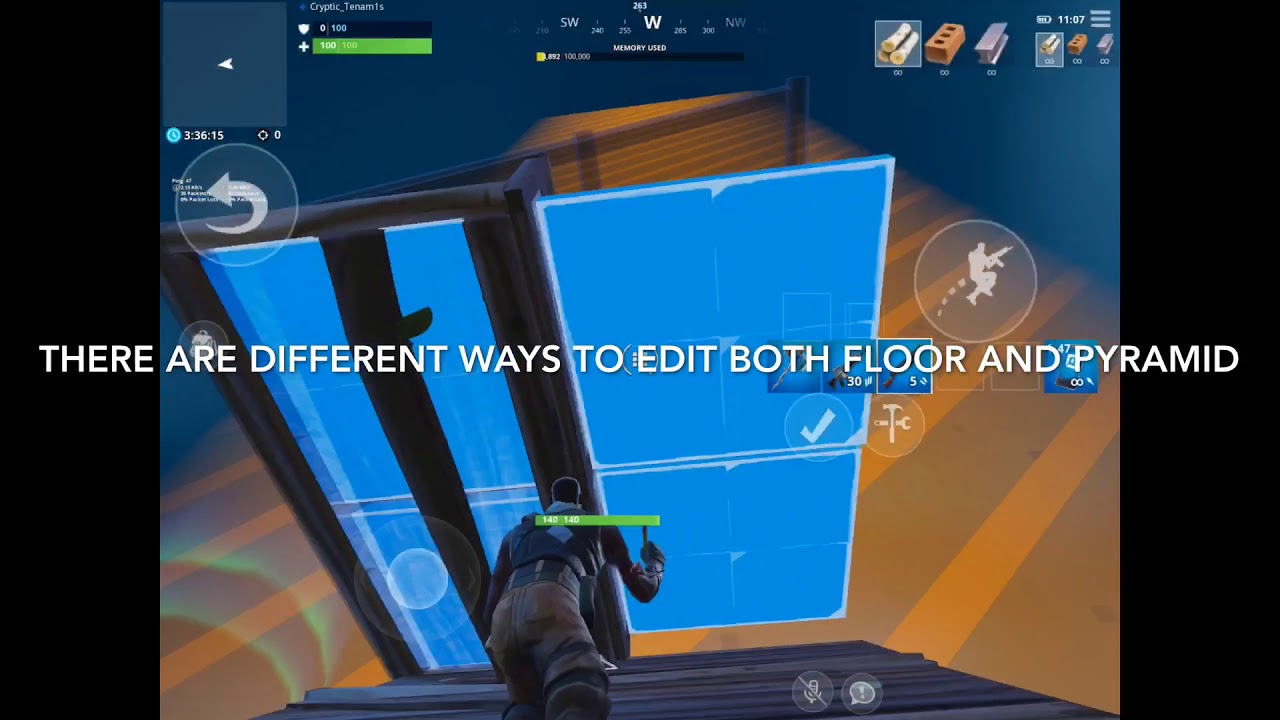 How To Do Floor And Pyramid Edit On Mobile//Fortnite Mobile - YouTube