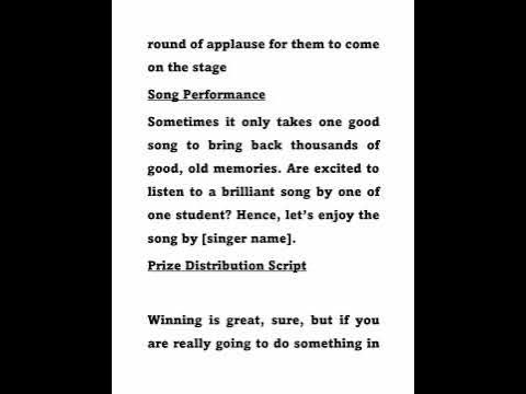 Anchoring Script for School/ College Function - YouTube