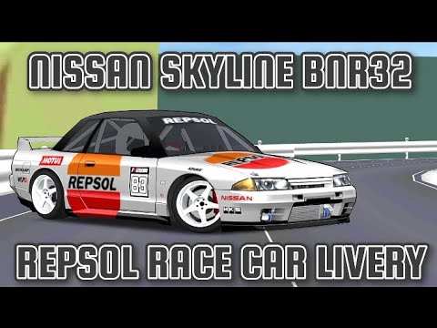 NISSAN SKYLINE BNR32 REPSOL RACE CAR LIVERY - FR LEGENDS - YouTube