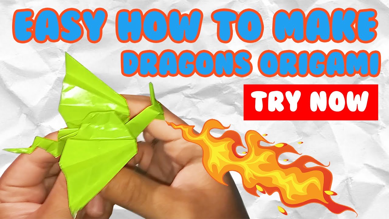 HOW TO MAKE AN EASY ORIGAMI DRAGON - YouTube