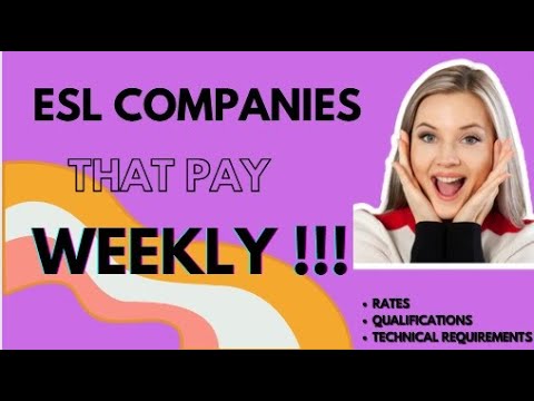 ESL COMPANIES WITH WEEKLY PAYOUT #esl #eslteaching #onlineteaching # ...