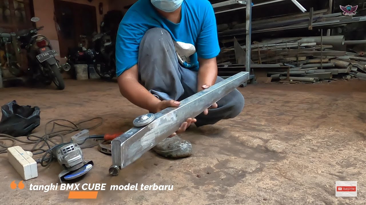 cara buat tangki BMX CUBE model terbaru pakai besi holow 4x8 galvanis ...