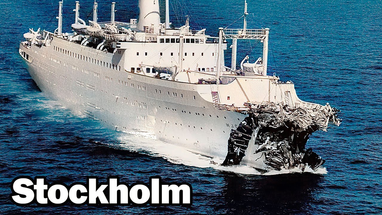 MS Stockholm Столкновение Круизного Лайнера - YouTube