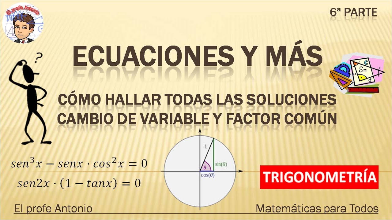 Cómo hallar TODAS las SOLUCIONES de una ECUACIÓN trigonométrica PASO a ...