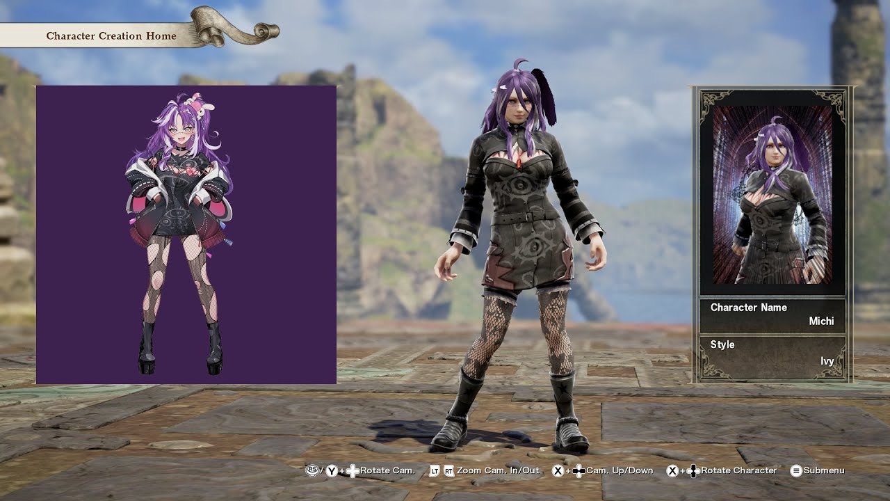 SoulCalibur 6; Michi Mochievee (VShojo) custom character video guide by ...