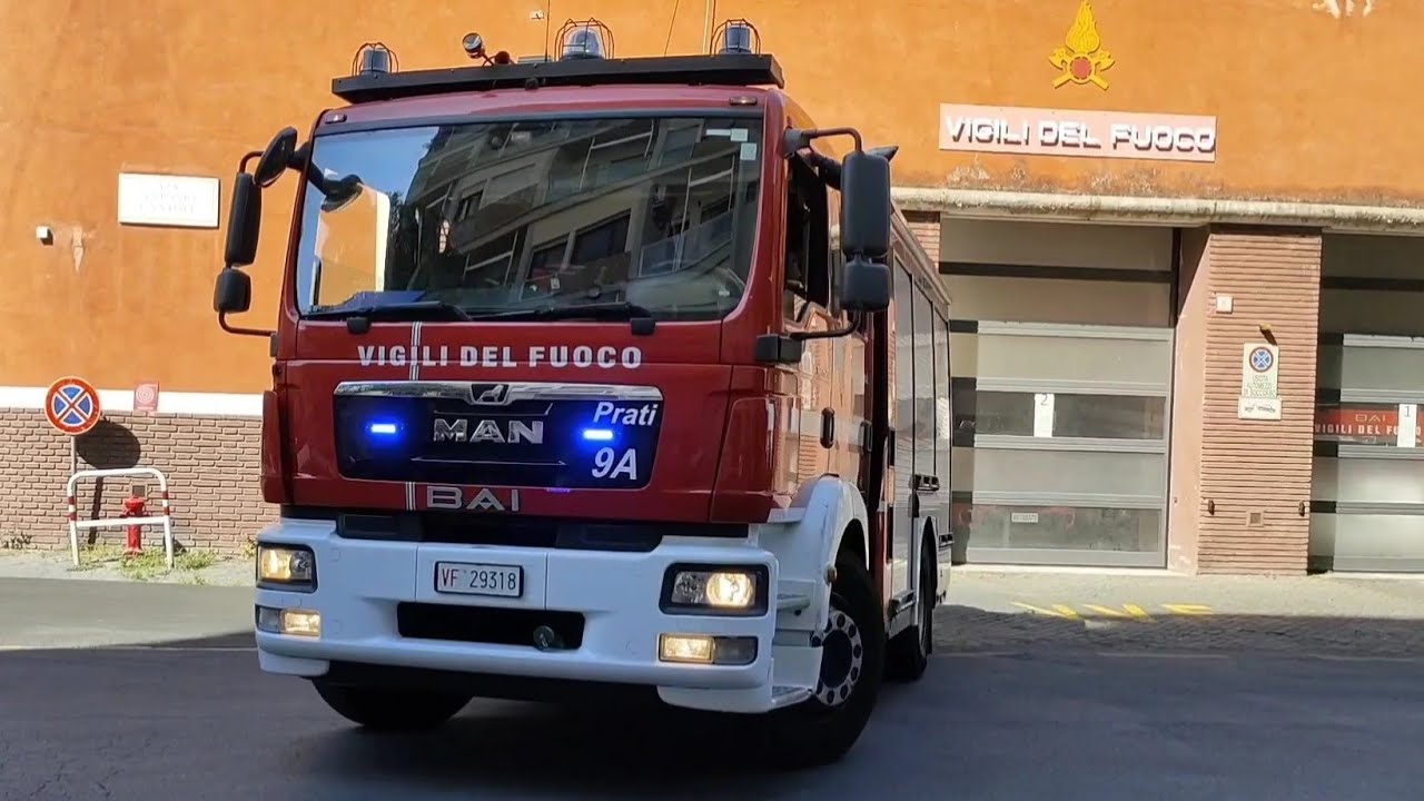 [VVF ROMA] PARTENZE 9A + 7A + PASSAGGIO 12A VIGILI DEL FUOCO ROMA IN ...