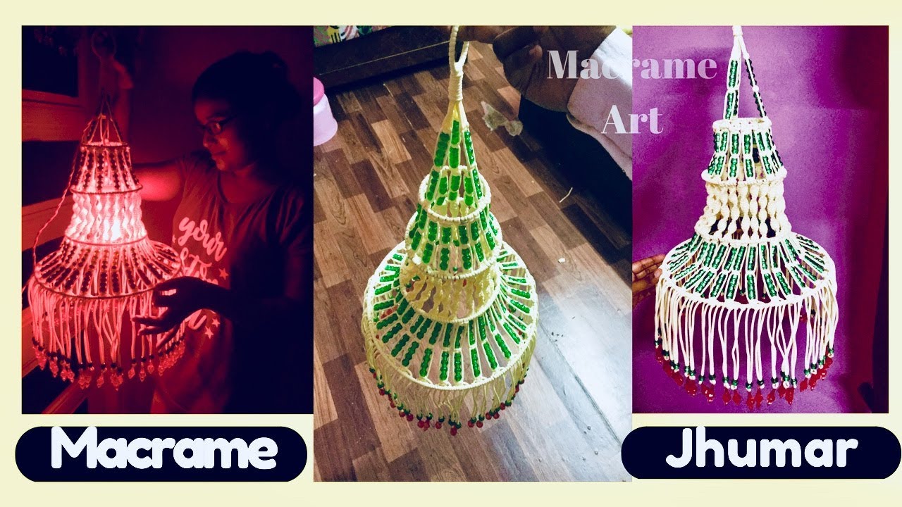 DIY simple macrame Jhumar Macrame Kandil Design | Diwali Special - YouTube