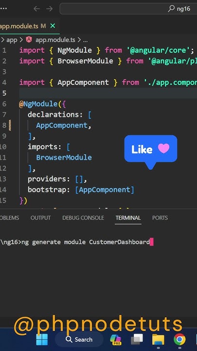⚡How to create a custom module in Angular| Create custom module in Angular 17 #shorts #angular17 ...