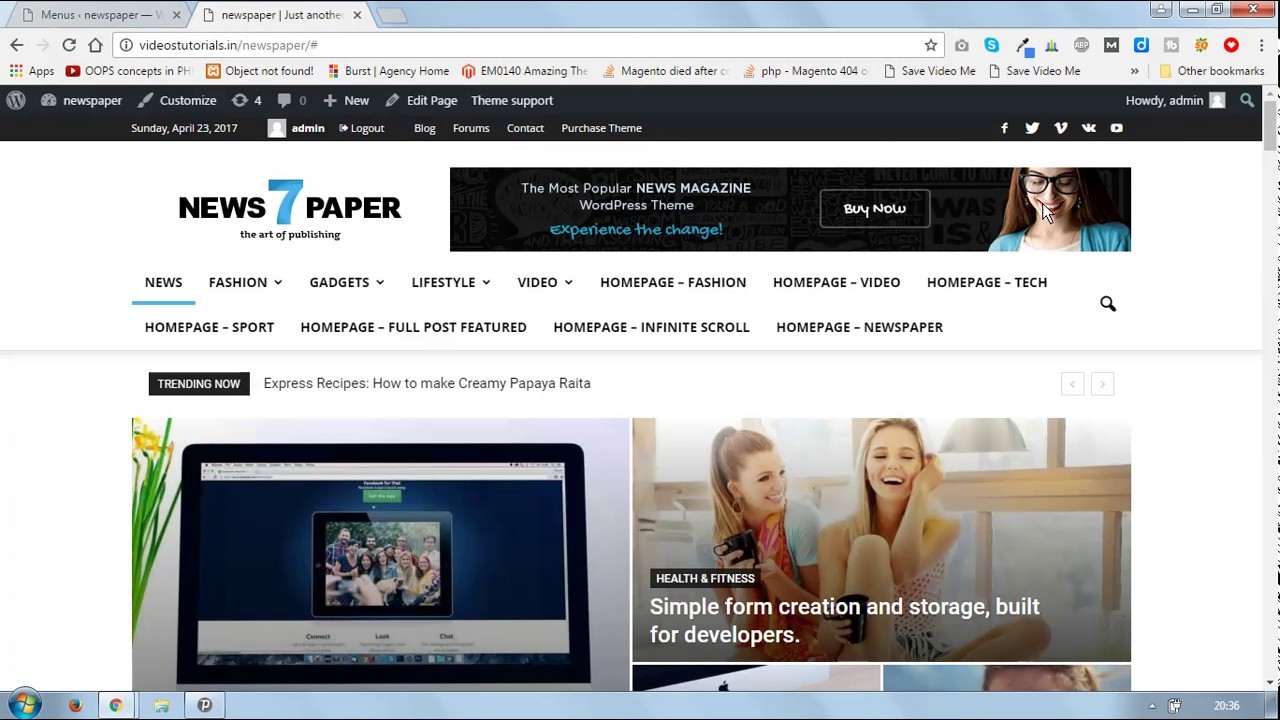 Make Newspaper Or Blogging Website With In 30 Minutes In Wordpress By Magento 2 Tutorials In