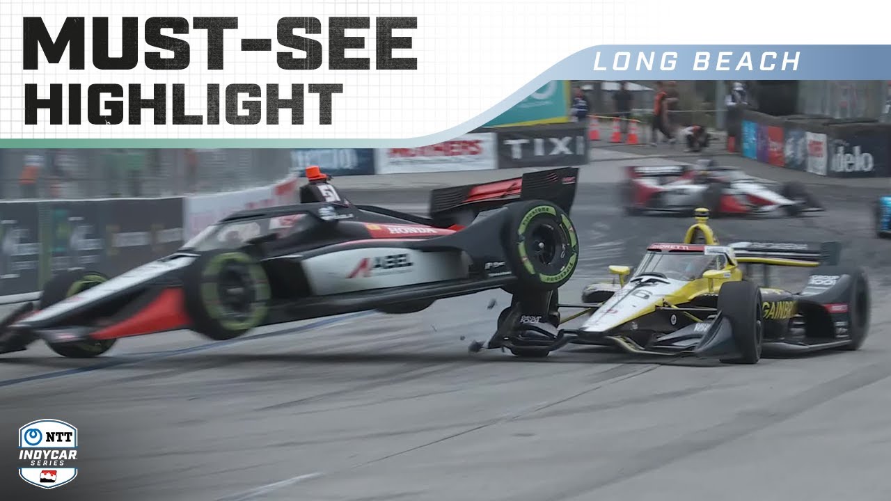 Colton Herta and Jacob Abel collide in Long Beach warmup | INDYCAR ...