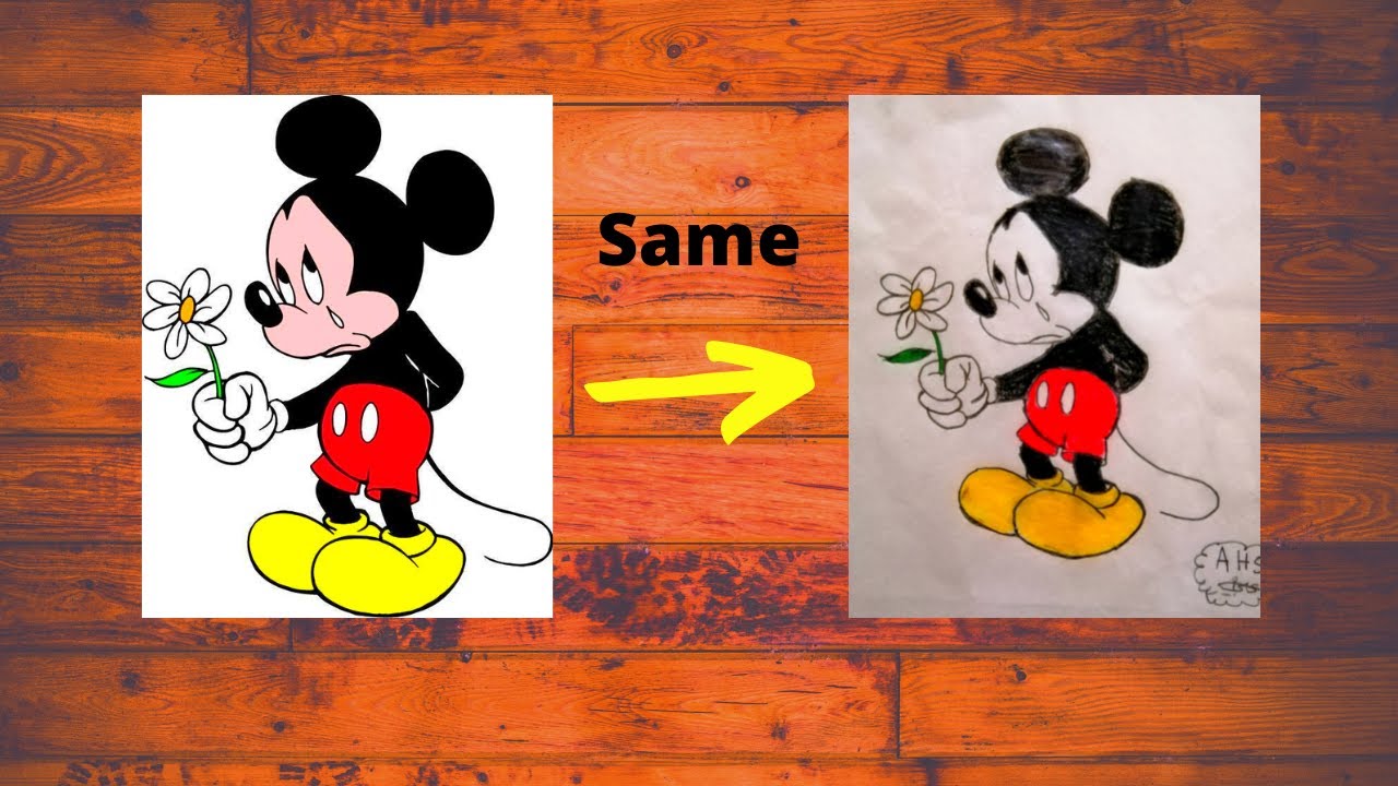 😍🇱🇧🌹🇺🇸 Mickey mouse feeling sad from minnie #drawing #viral #drawing # ...