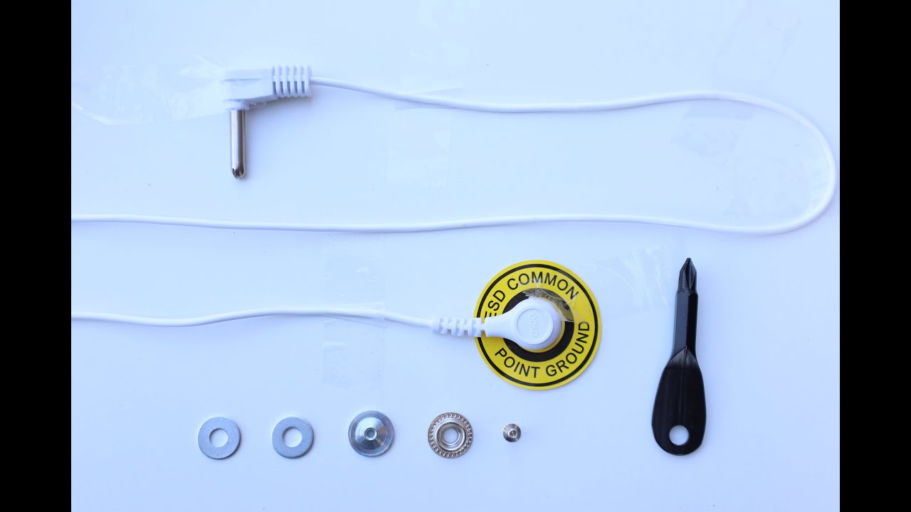 ESD Grounding Plug with Grounding Cable. ESD Cord for anti static mat ...