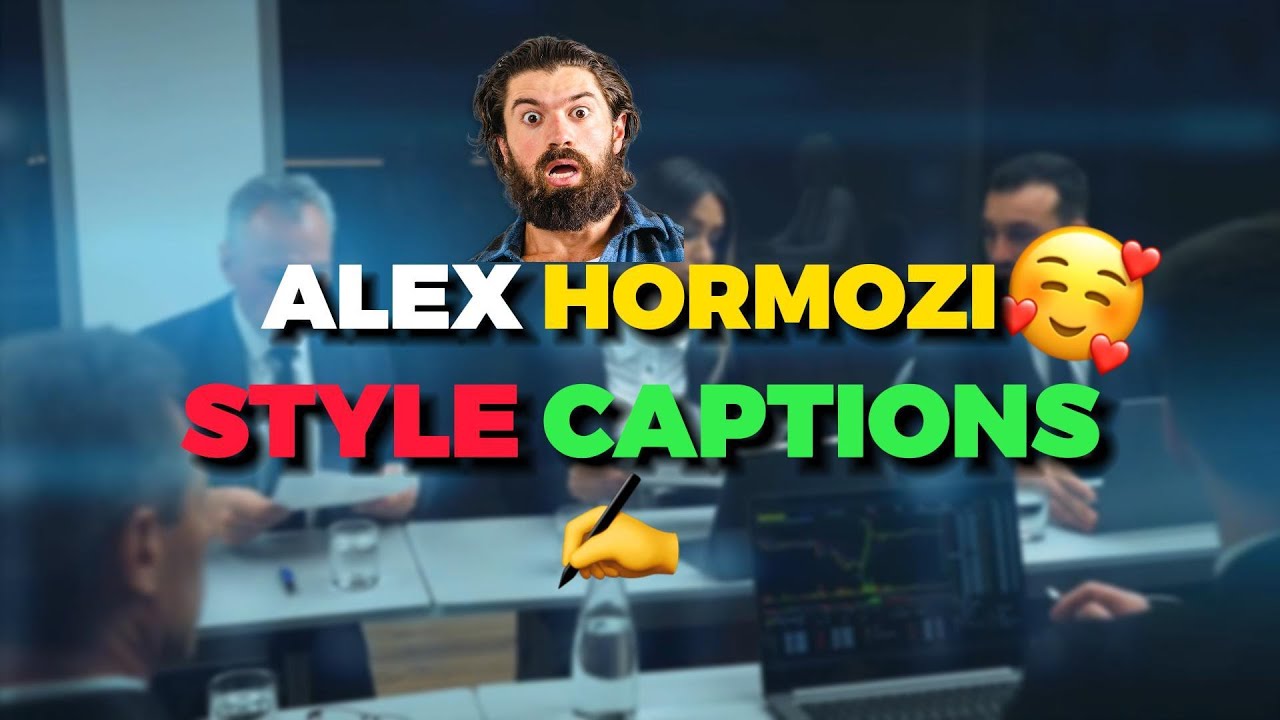 Get Alex Hormozi Style Captions for your Reels and Shorts #tiktok - YouTube