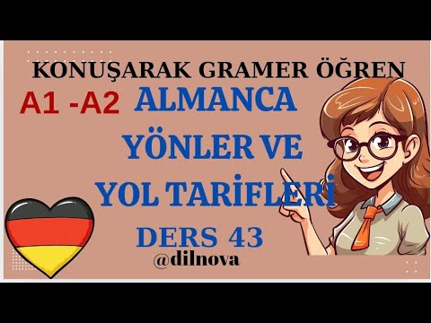 📌 A1 A2 ALMANCA YÖNLER VE YOL TARİFİ| Richtungen & Wegbeschreibung 🚶‍♂️🗺  KONUŞARAK ÖĞREN DERS 43 🇩🇪