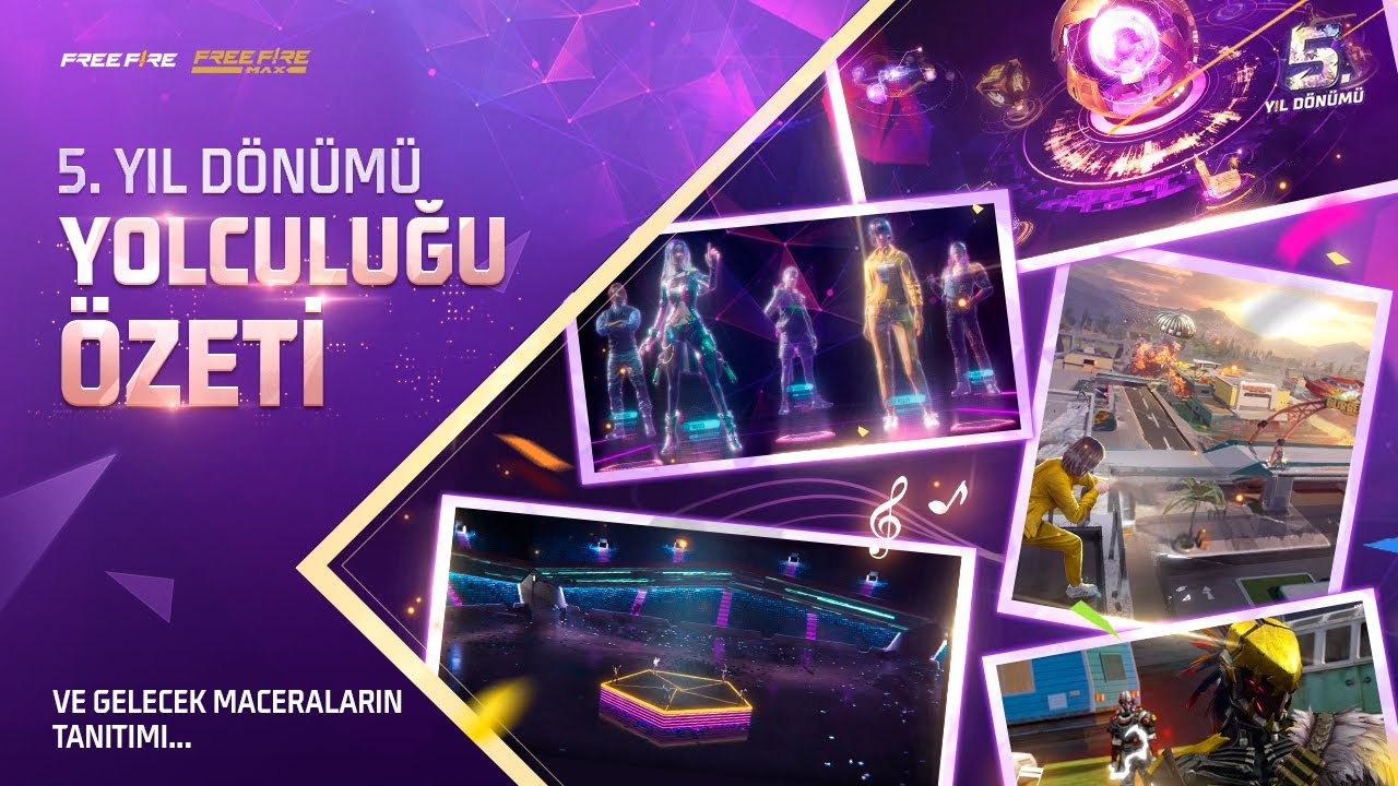 Free Fire 5.Yıl Dönümü Etkinlikler | Garena Free Fire - YouTube