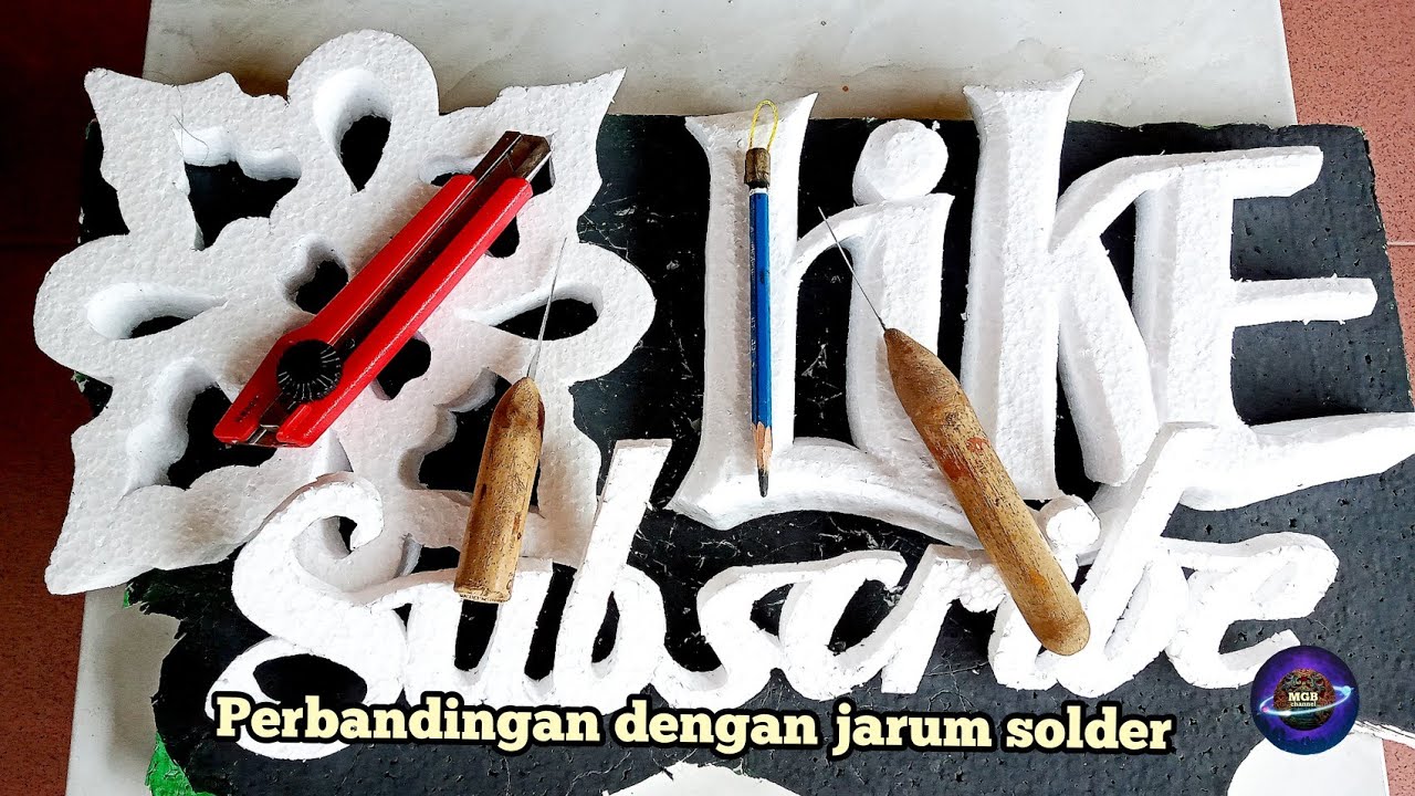 Cara Mudah Membuat Nama Dari Styrofoam - Ukir Styrofoam #huruf # ...