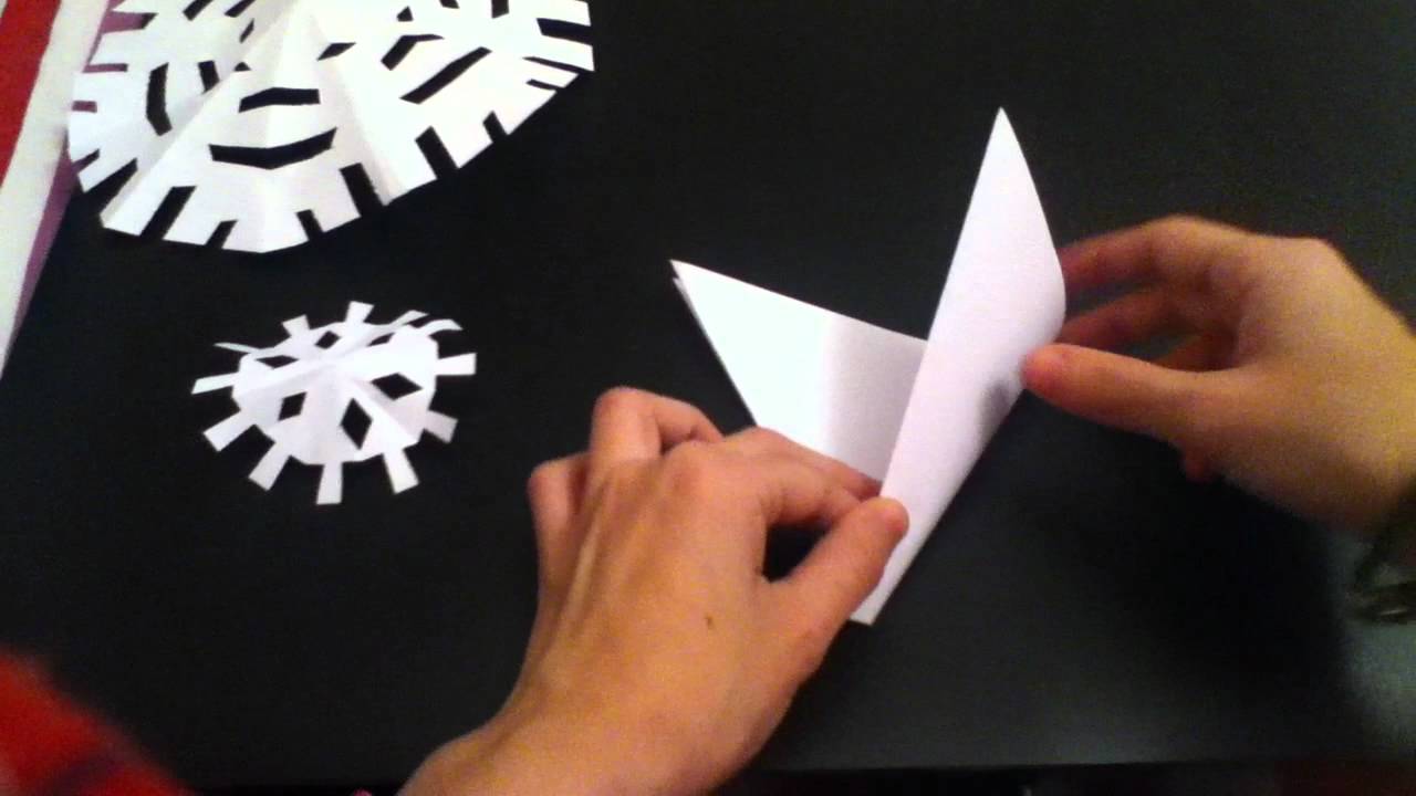How To Make Paper Snow Flakes - YouTube