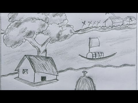 Village river scenery 💚gramer drisso - YouTube