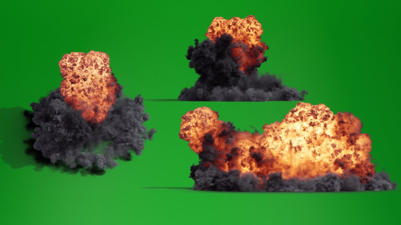 Green screen explosions || explosion green screen with sound | green ...