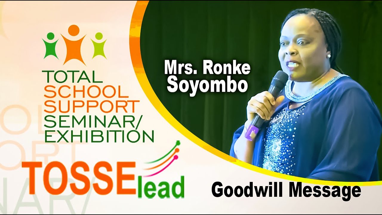 Goodwill message - Mrs Ronke Soyombo - TOSSElead 2023 - YouTube