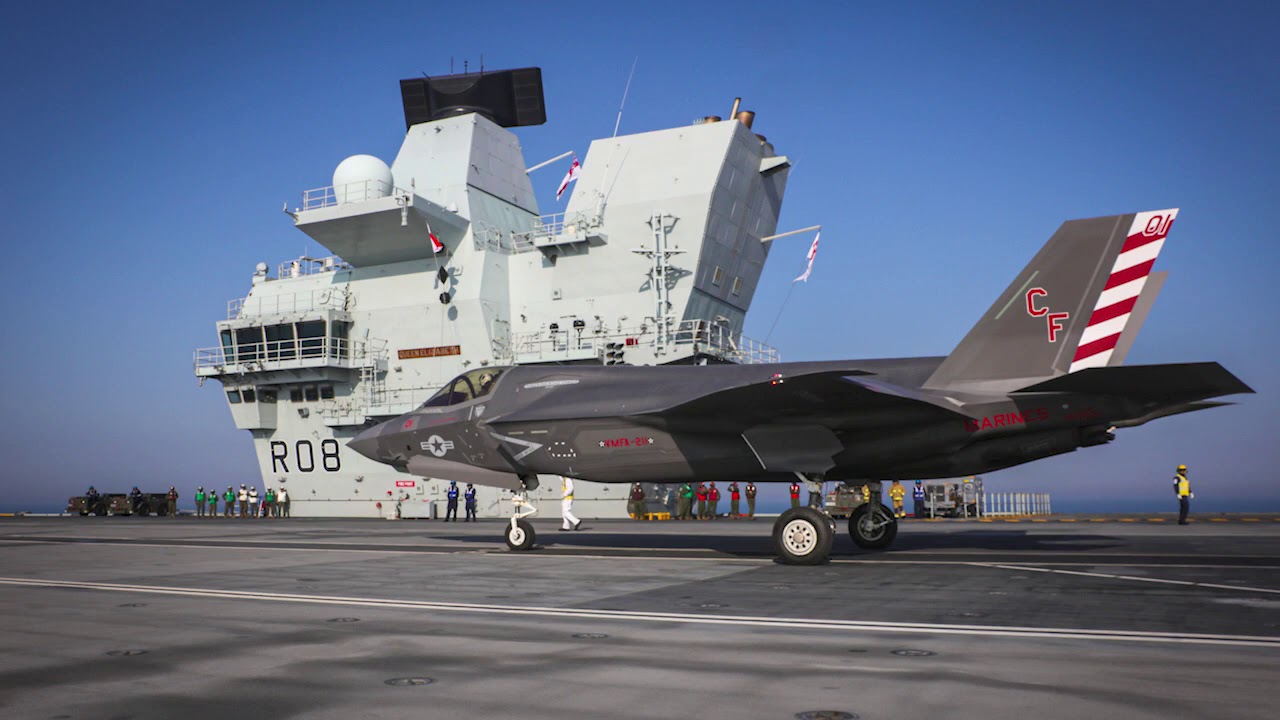U.S. Navy and Royal Navy F-35B Operations on HMS Queen Elizabeth (R08 ...