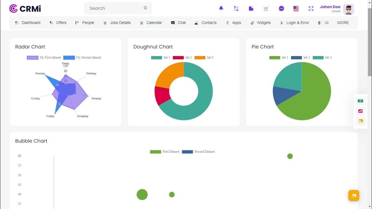 HRM Admin Dashboard Template Bootstrap with LTR Light Theme - YouTube
