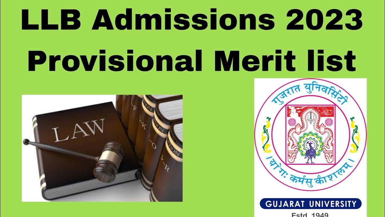 LLB Admissions Big update | Provisional Merit list is out | Gujarat University - YouTube