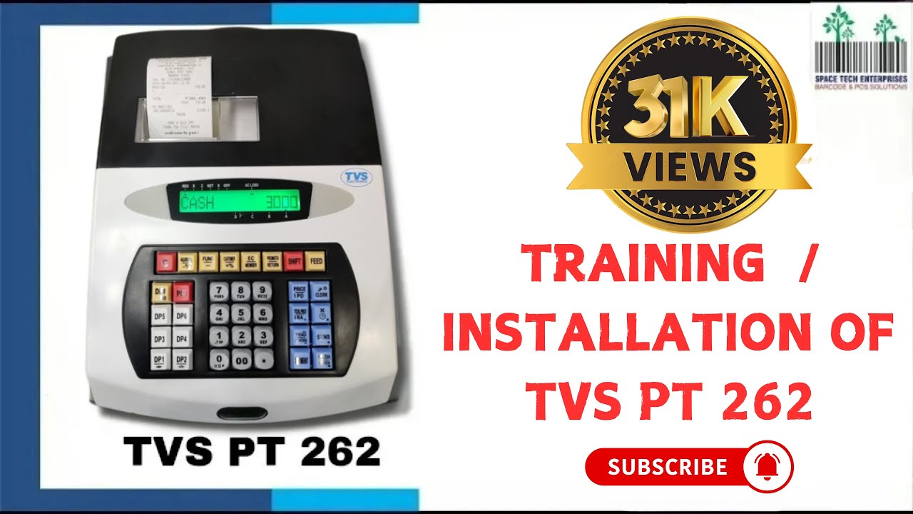 Billing Machine TVS PT262 Bill Machine how to install item ...