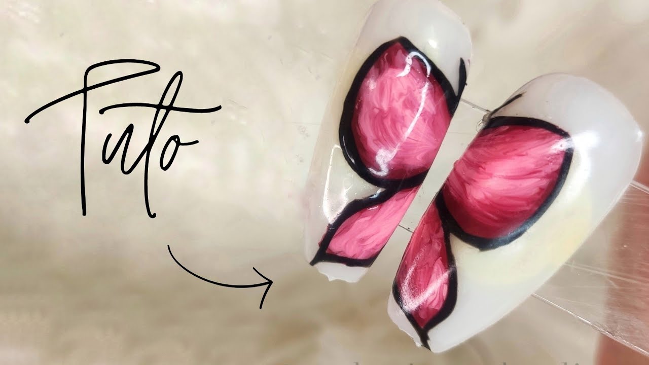 TUTO NAIL ART PAPILLON 🦋 | Nail art simple - YouTube