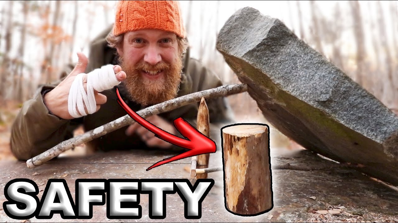 How to Set a Primitive Deadfall Trap Safely (87 days episode 16.5 ...