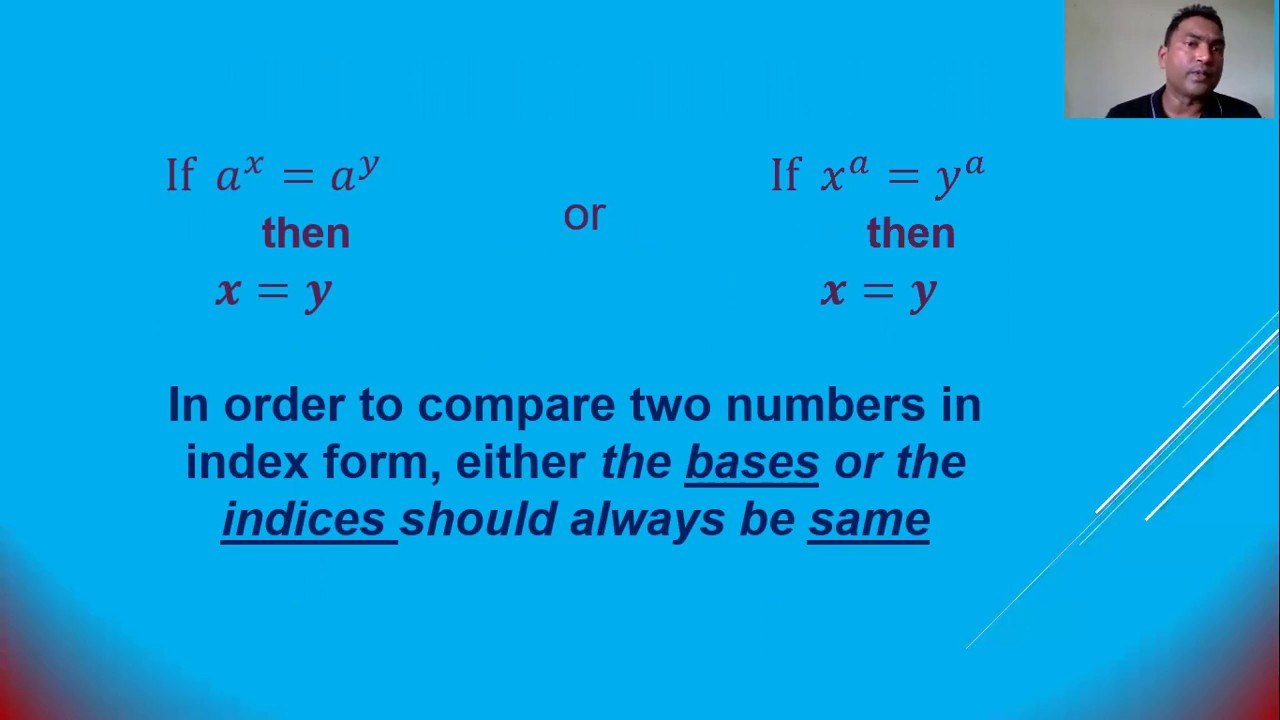 Mathematics G9 Indices Part 2 - YouTube