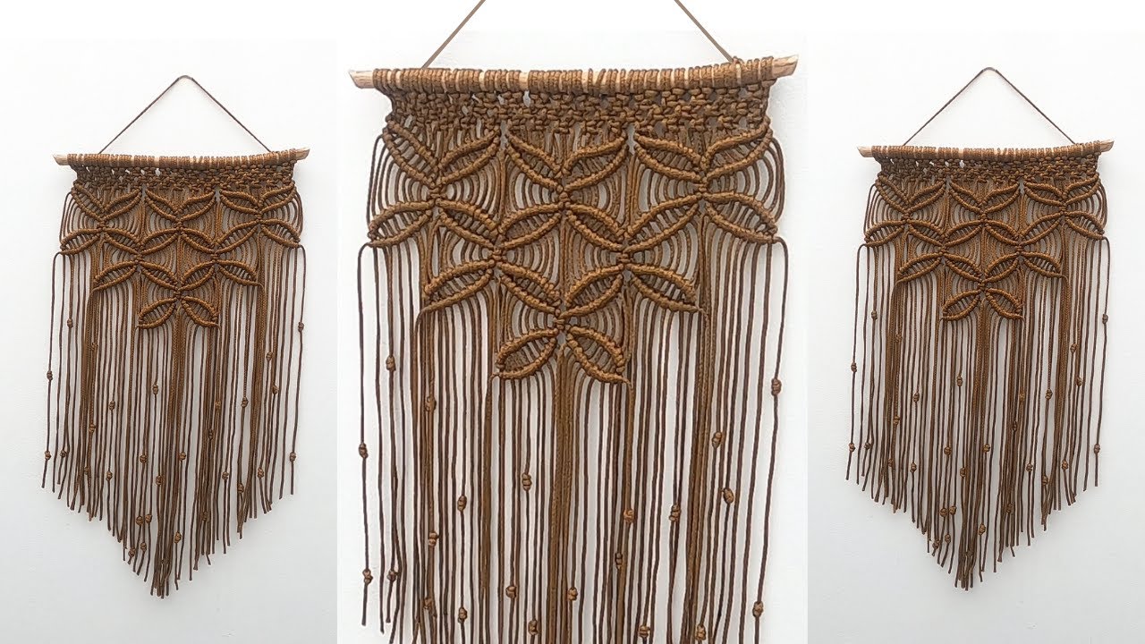 🧵 TUTORIAL TAPIZ MACRAMÉ paso a paso MACRAME WALL HANGING TUTORIAL ...