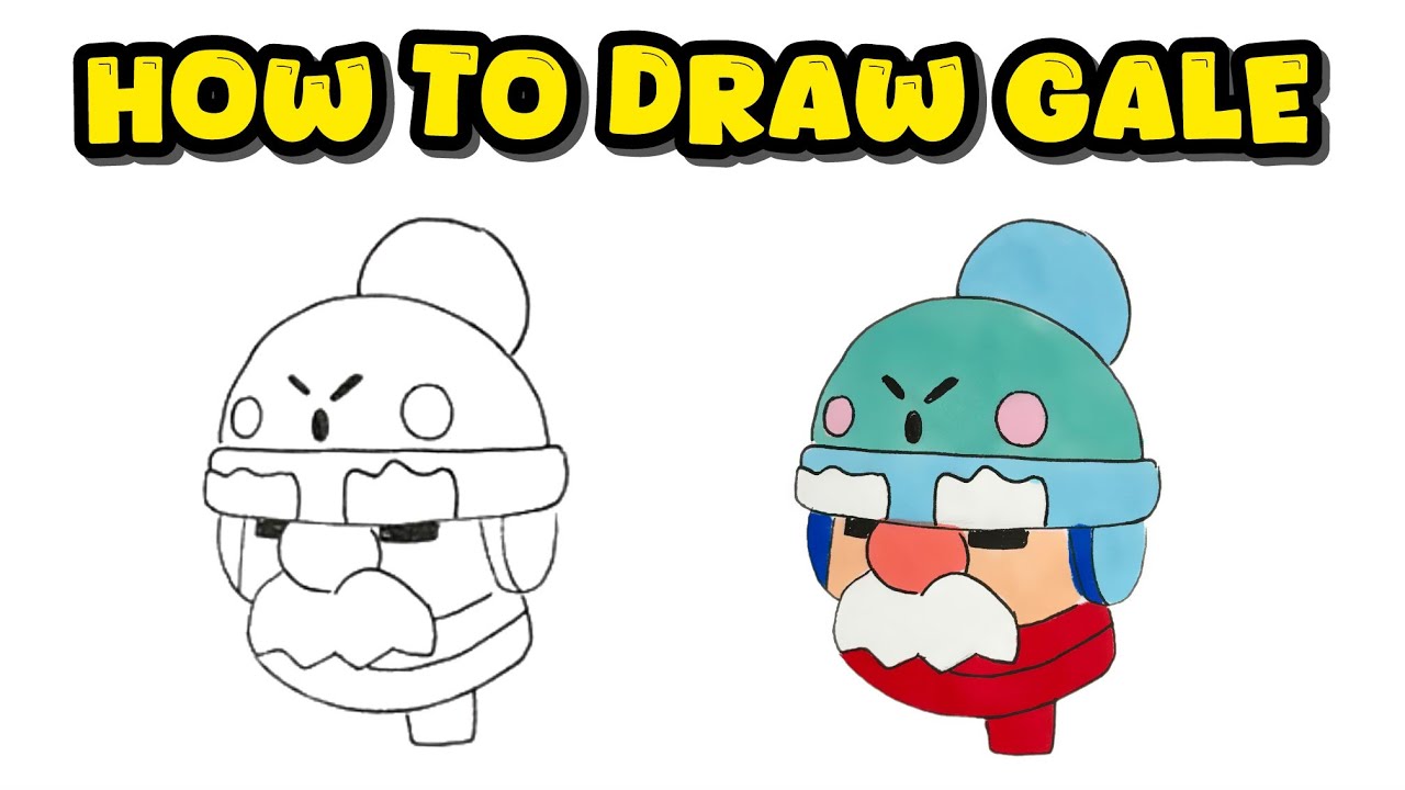 How to Draw Gale Head from Brawl Stars – Follow & Create Game Character ...