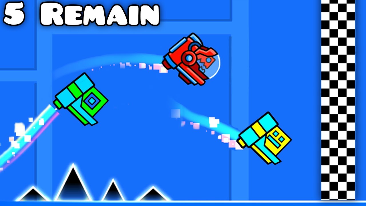 100 Players Race In Geometry Dash 2.2 - YouTube